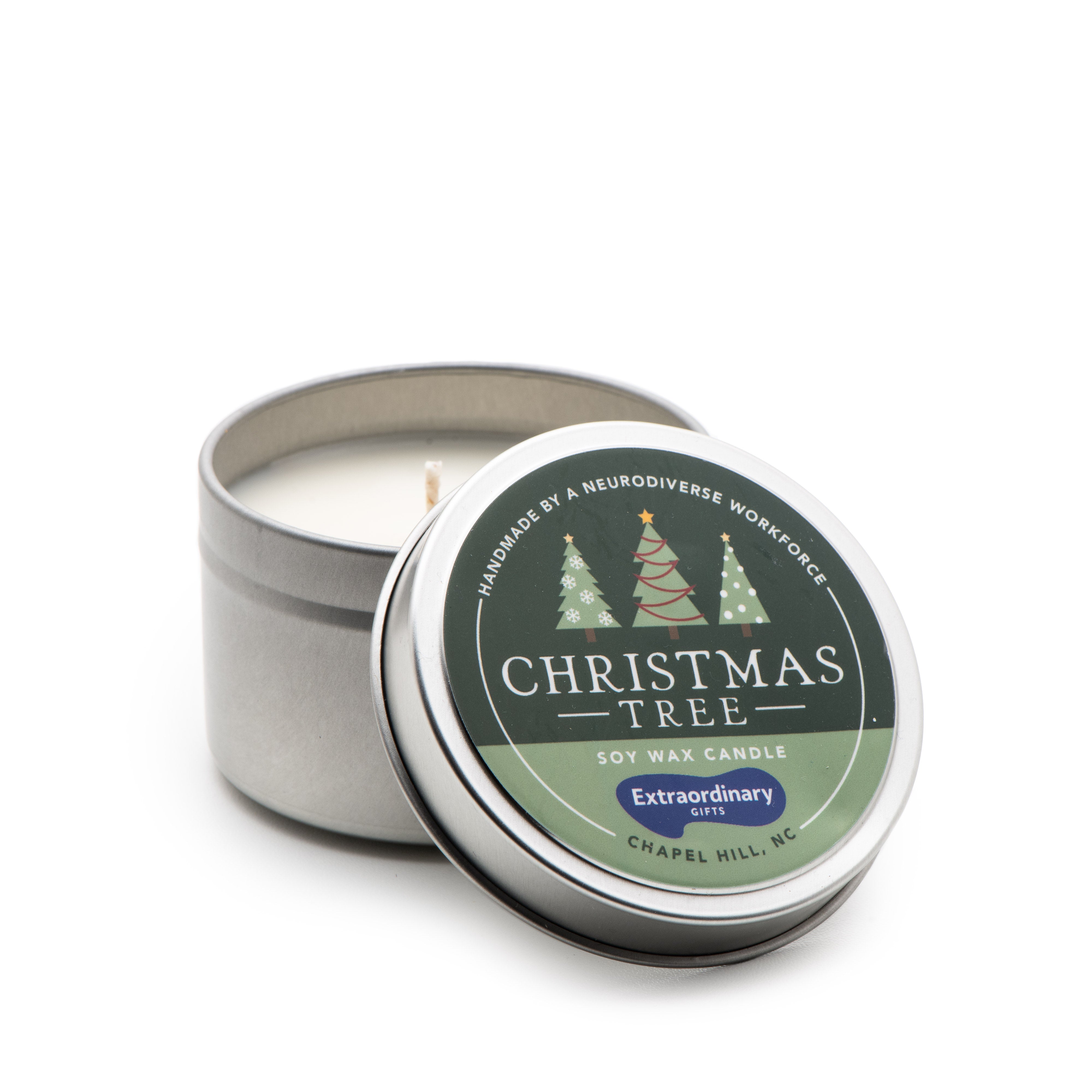 Christmas Tree Scented Candle Tin – Extraordinary Gifts